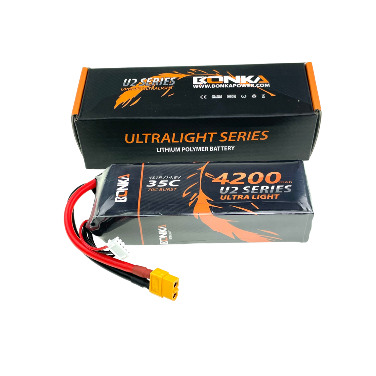 Bonka Lipo Akku 4200mAh 14,8V 4S 35C XT60 - Lipo Modellbau Akkus bei ...