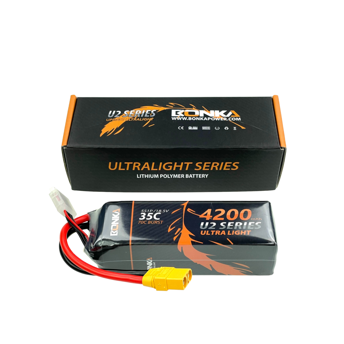 Bonka Lipo Akku 4200mAh 18,5V 5S 35C XT90 - Lipo Modellbau Akkus bei ...