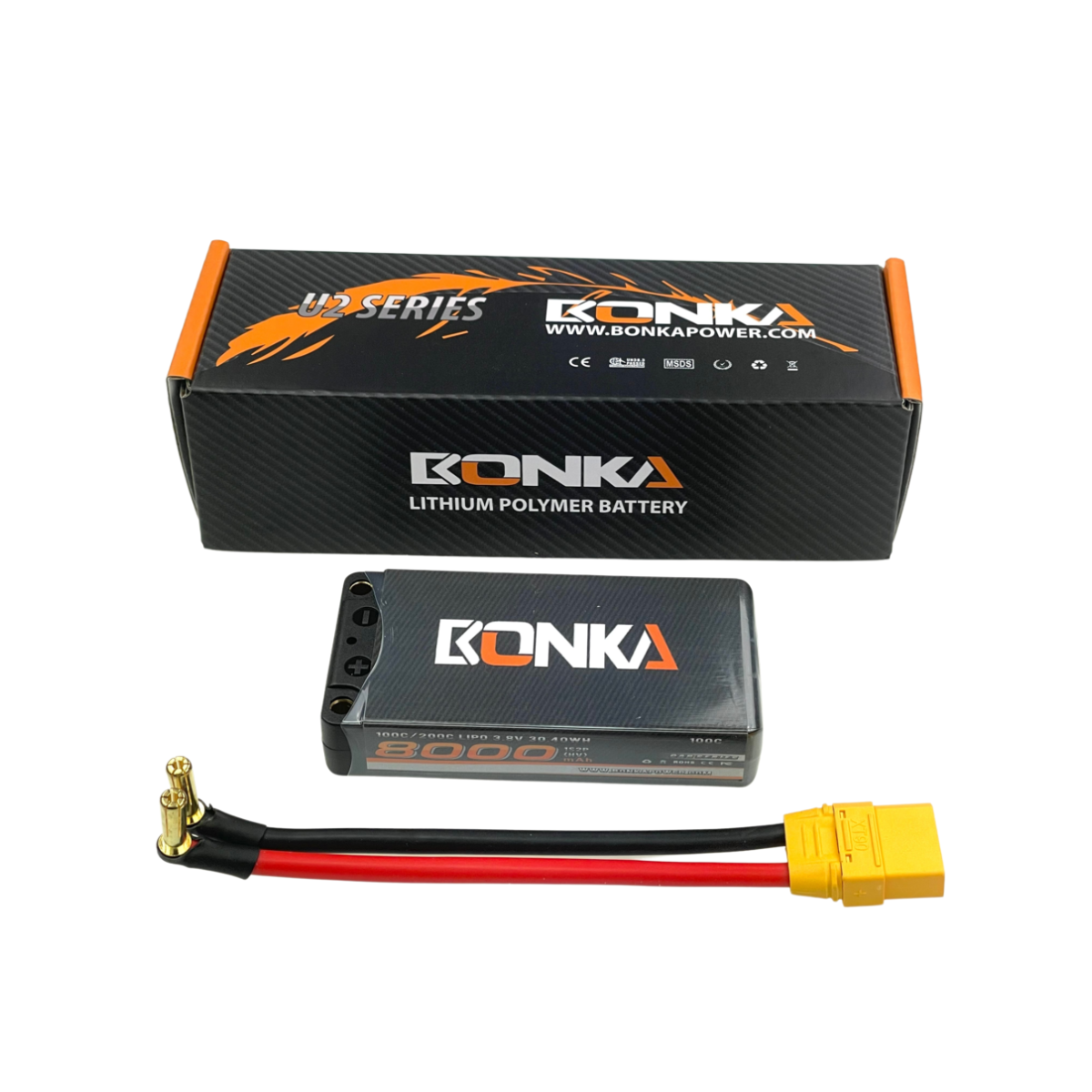 Bonka Lipo Akku HV 8000mAh 3,8V 100C Shorty Hardcase 5mm Bullet - Lip ...